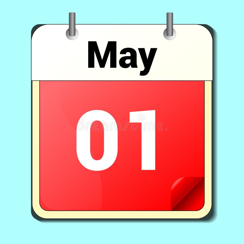 Day on the Calendar, Vector Image Format, May 1 Stock Vector ...
