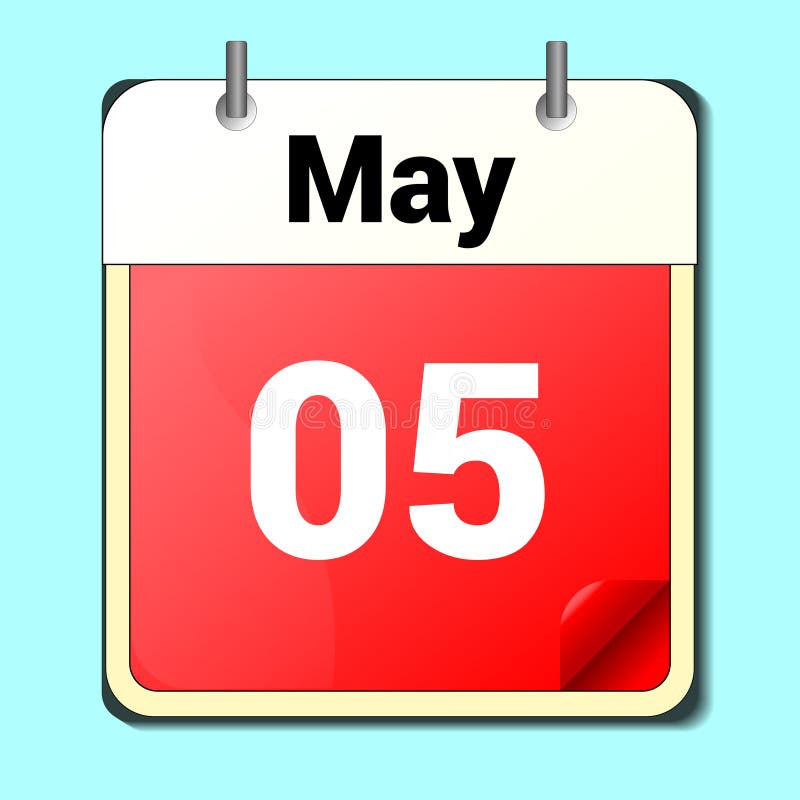 Day on the Calendar, Vector Image Format, May 5 Stock Vector ...