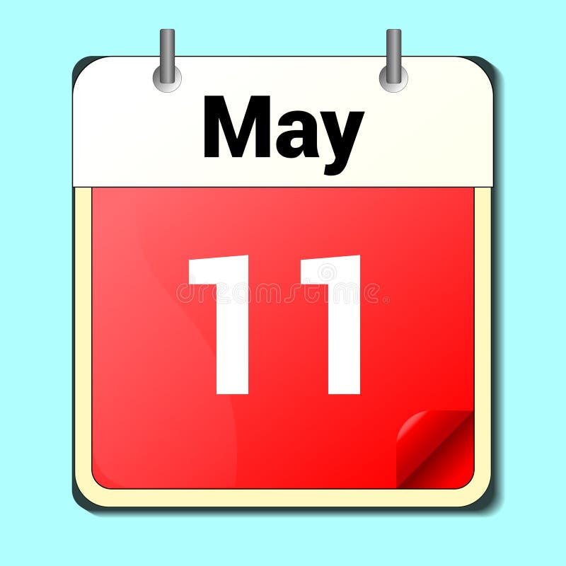 Day on the Calendar, Vector Image Format, May 11 Stock Vector ...