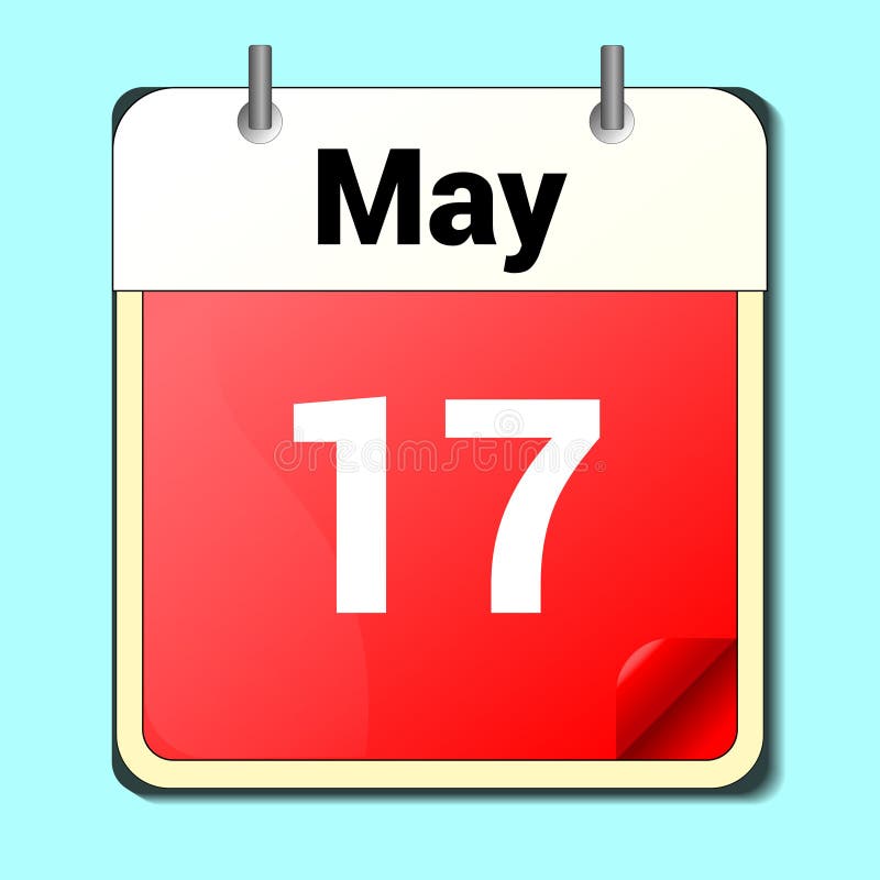 Day on the Calendar, Vector Image Format, May 17 Stock Vector ...