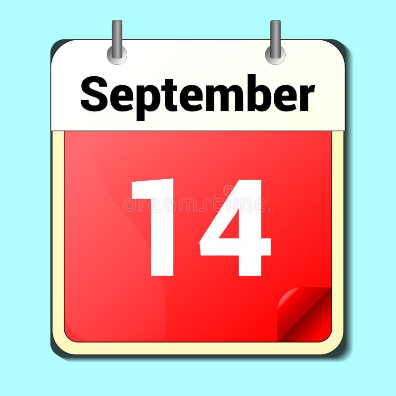 Day on the Calendar, Vector Image Format, September 14 Stock Vector ...