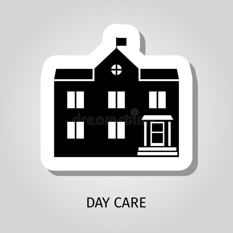 Day Care Black Building Sticker Stock Vector - Illustration of credit ...