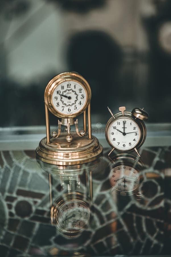 Clock reflection editorial stock photo. Image of texture - 44974543