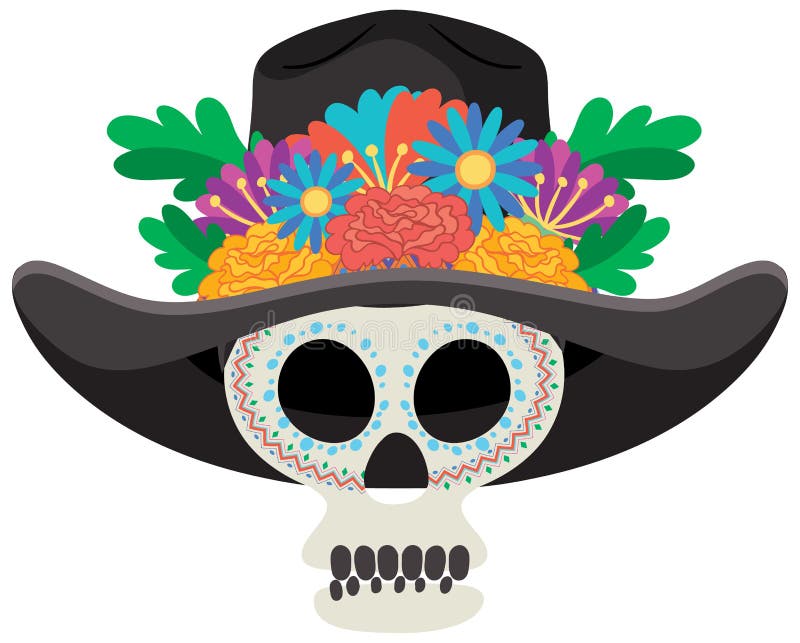 Day of the Dead with Mexican Calaca Stock Vector - Illustration of ...
