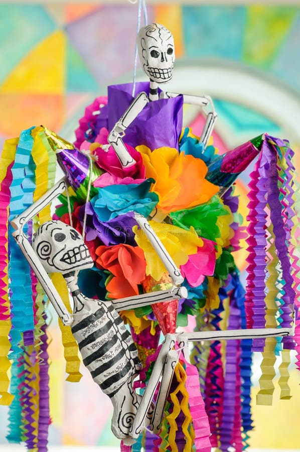 Day of the Dead Pinata with Skeletons Stock Image - Image of party ...