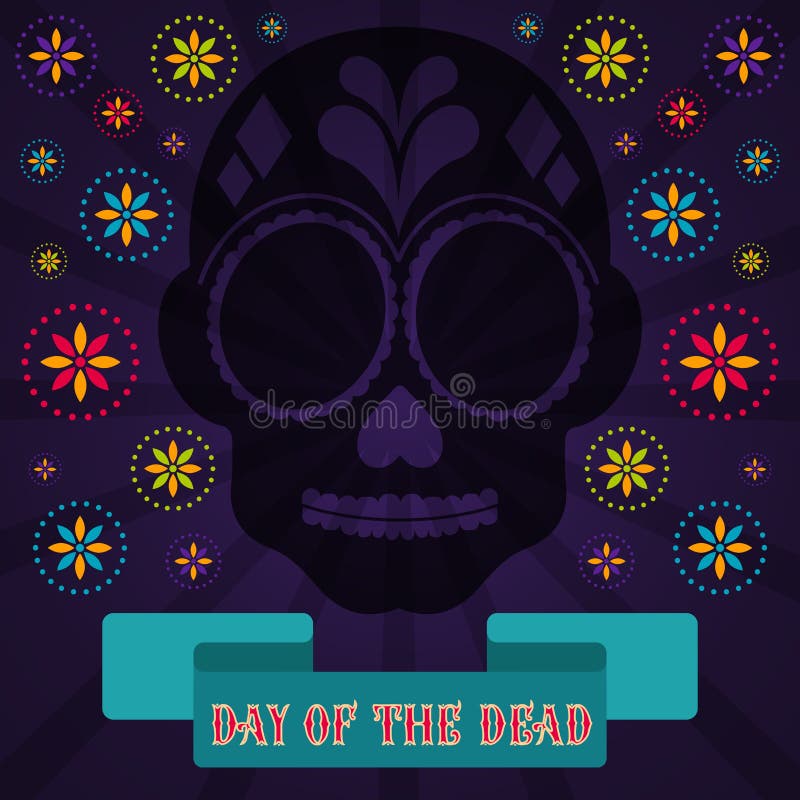 Day of the dead poster stock vector. Illustration of dead - 161466069