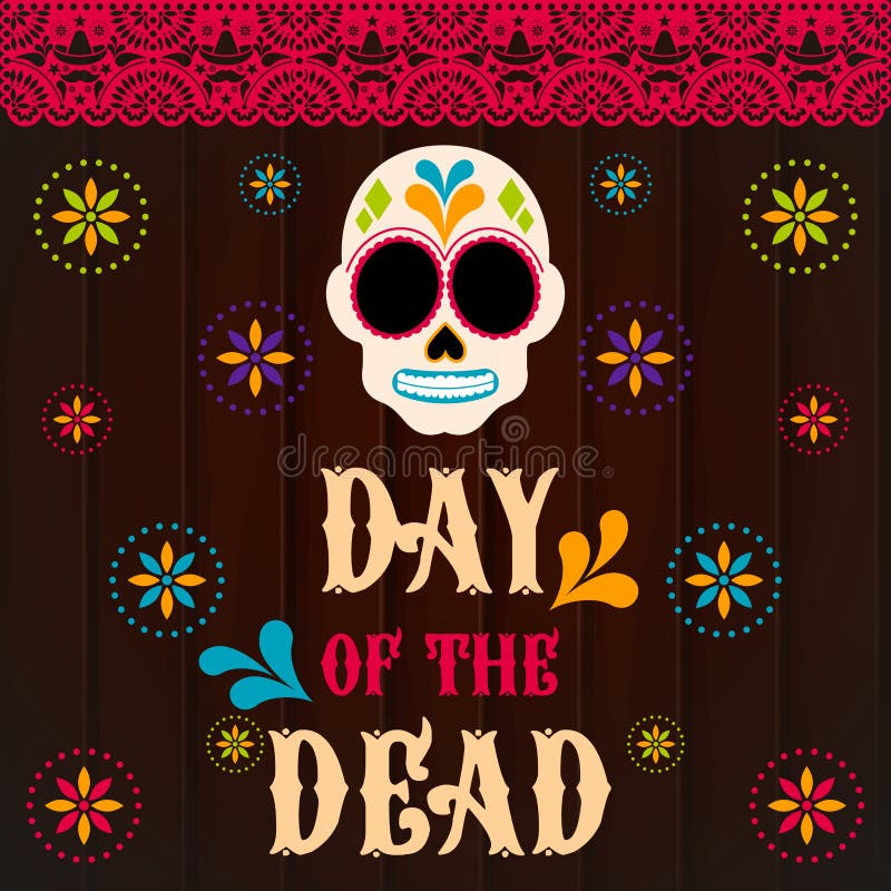 Day of the dead poster stock vector. Illustration of mexican - 161465807