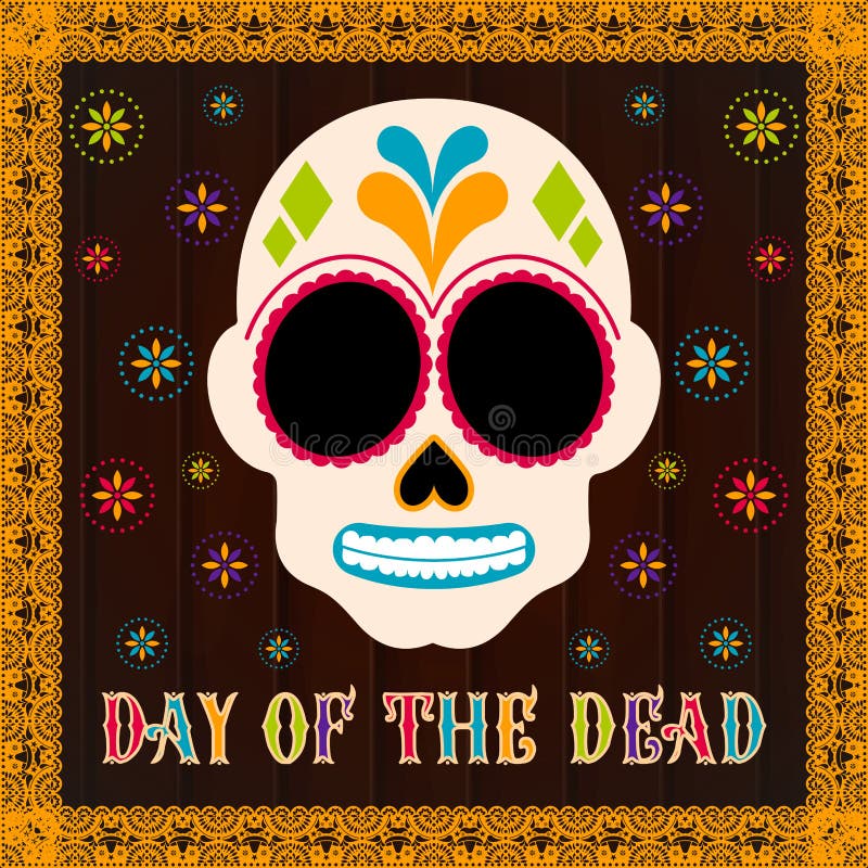 Day of the dead poster stock vector. Illustration of tradition - 161465867