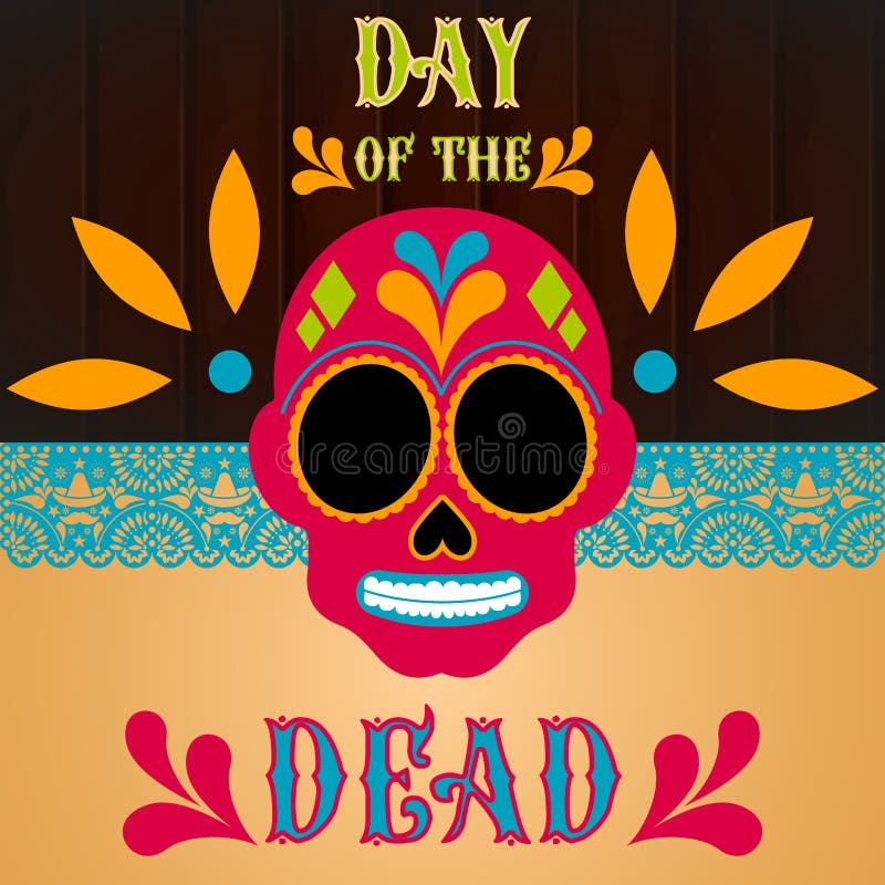 Day of the dead poster stock vector. Illustration of halloween - 161465914