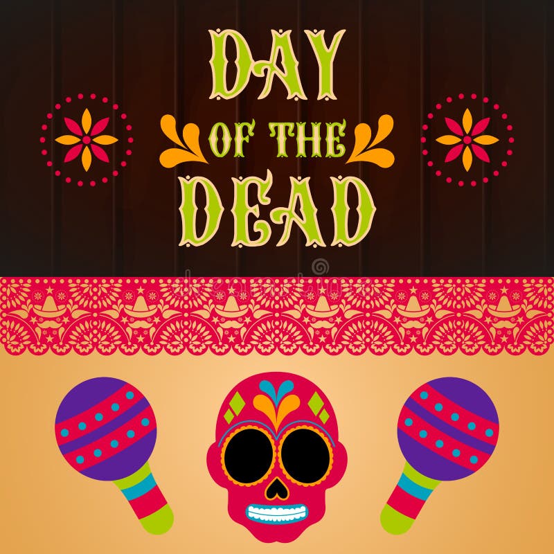 Day of the dead poster stock vector. Illustration of tradition - 161465808