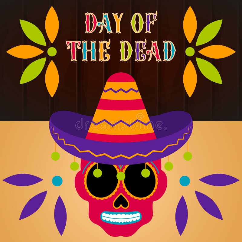 Day of the dead poster stock vector. Illustration of design - 161465860