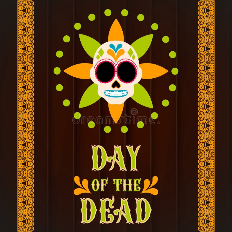 Day of the dead poster stock vector. Illustration of design - 161465871