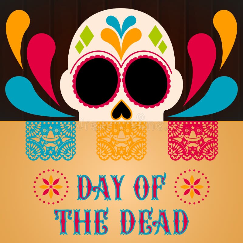 Day of the dead poster stock vector. Illustration of floral - 161465926