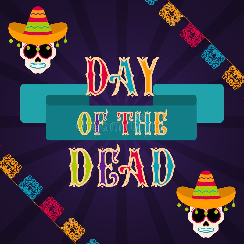 Day of the dead poster stock vector. Illustration of clipart - 161466052