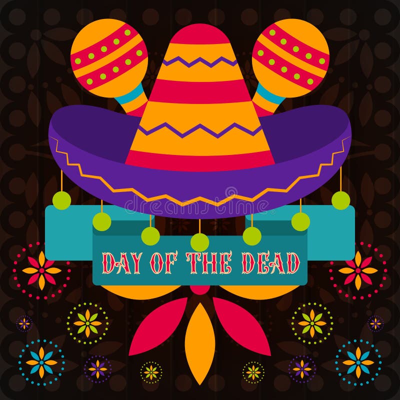 Day of the dead poster stock vector. Illustration of halloween - 161465914