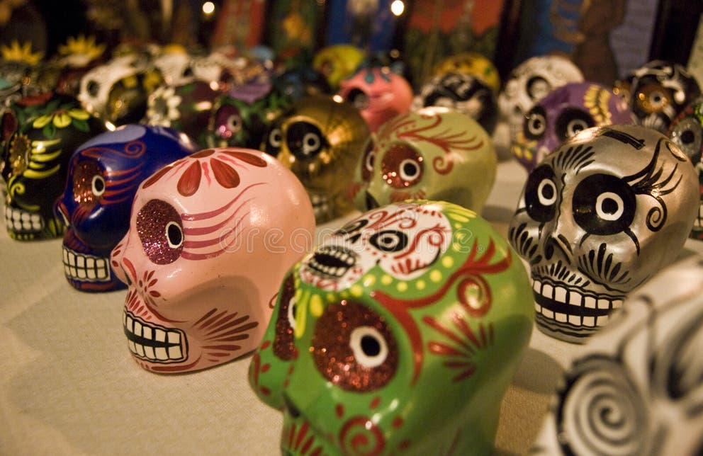 Day of the dead skulls stock image. Image of bones, dead - 7022731