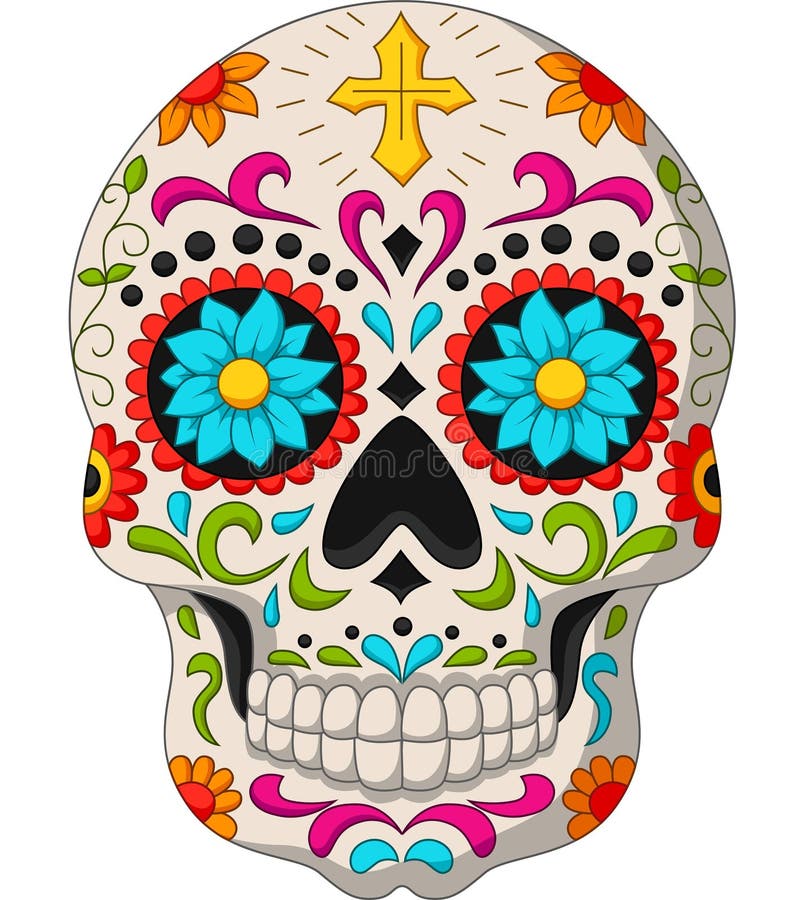 Day of the Dead Skulls stock vector. Illustration of cinco - 145176330