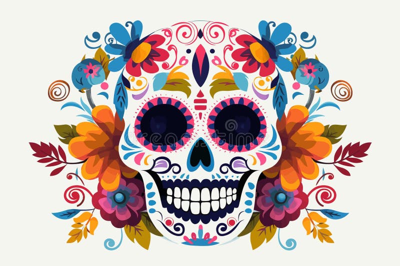 Day of the Dead Vector Flat Minimalistic Isolated Vector Style ...
