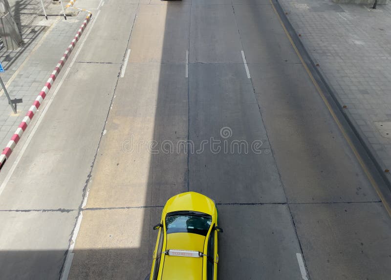 A Car Ran Down an Empty Road. Stock Photo - Image of asphalt, street ...