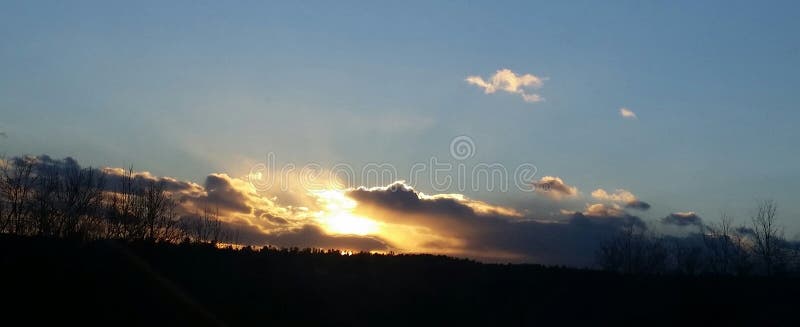Day is done stock image. Image of tree, northfield, atmosphere - 94048235