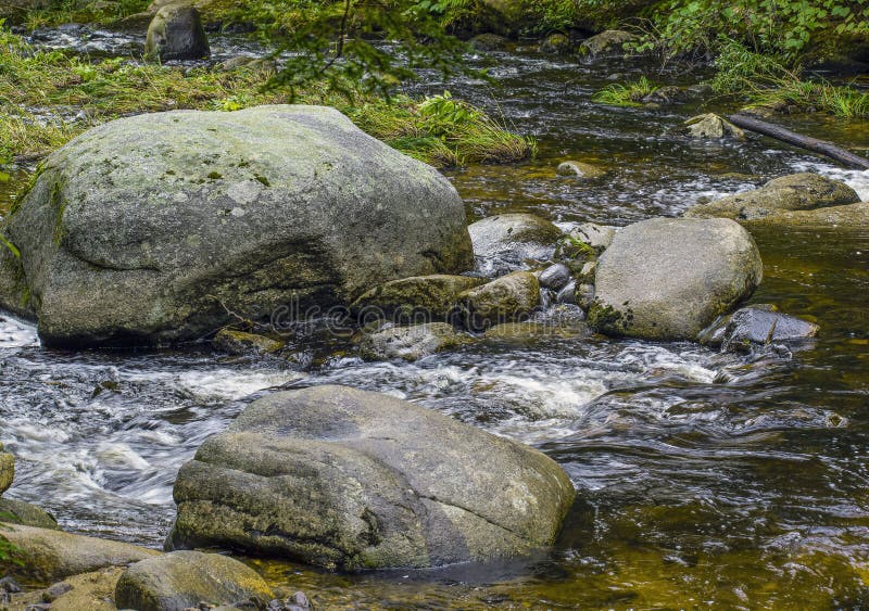 An Brook in Motion in the Wilderness of New England Stock Image - Image ...
