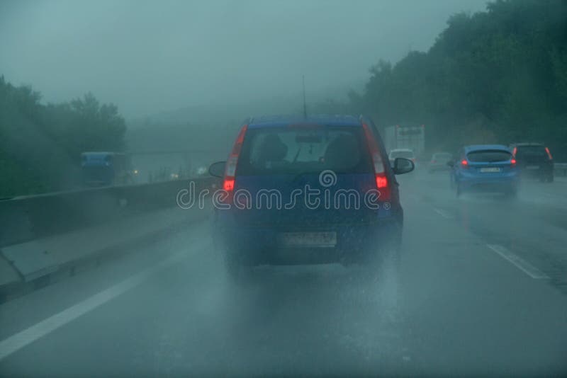 Day of Driving on the Highway Stock Image - Image of highway, land ...