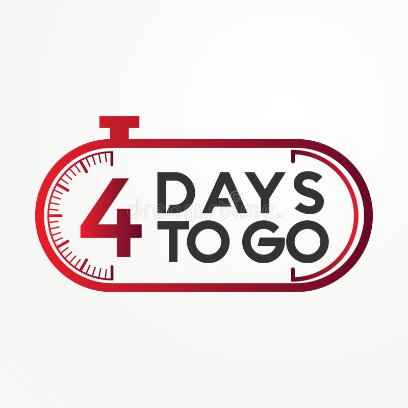 Introducing the 4 "Countdown To Go" Days Banner Stock Vector ...