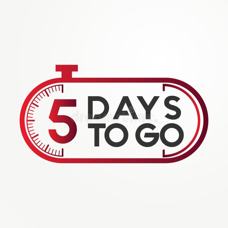 Introducing the 5 "Countdown To Go" Days Banner Stock Vector ...