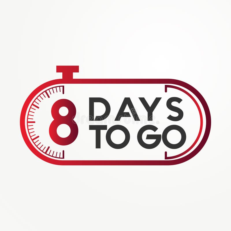 Introducing the 8 "Countdown To Go" Days Bannerft Stock Vector ...