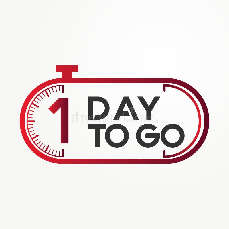 Ntroducing the 1 "Countdown To Go" Days Banner Stock Vector ...