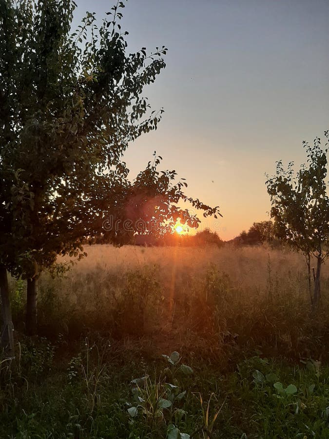 An Day Had Finished the Sundown Stock Photo - Image of darkness, sunset ...