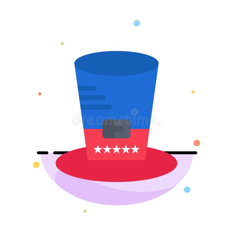 Day, Hat, Presidents, Usa Abstract Flat Color Icon Template Stock ...