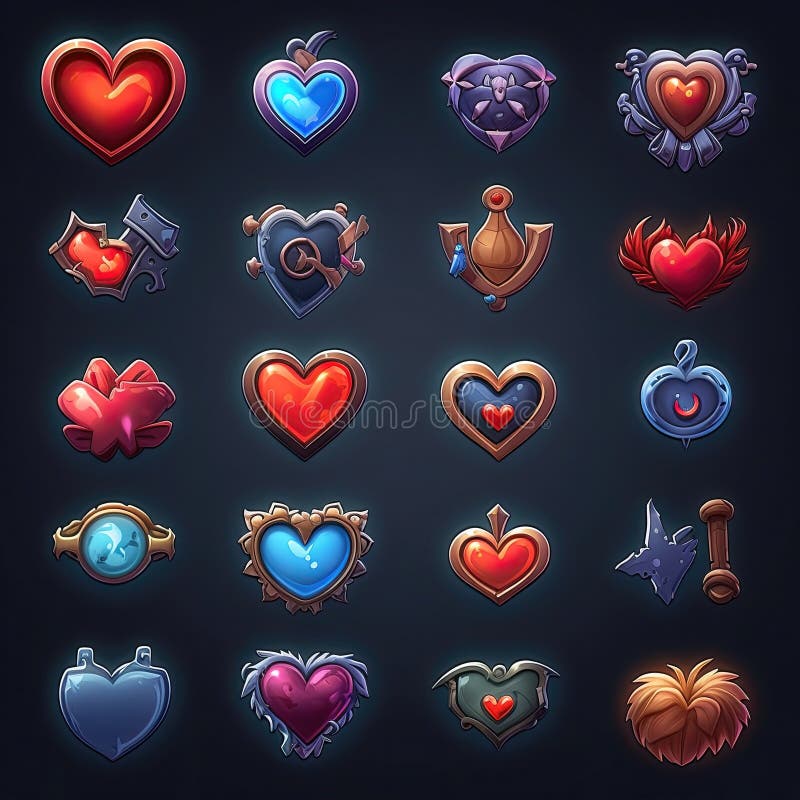 Day Heart Game Ai Generated Stock Photo - Image of shape, pixel: 290921288