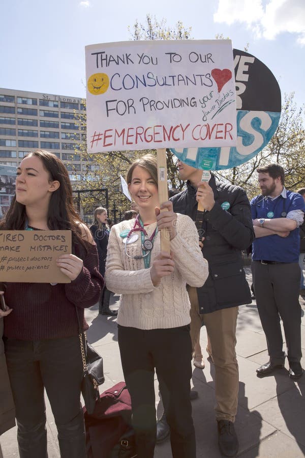 Day 2 of the 48 Hr Strike by the Junior Doctors Editorial Stock Photo ...