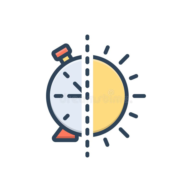 Color Illustration Icon for Day, Daytime and Working Stock Vector ...