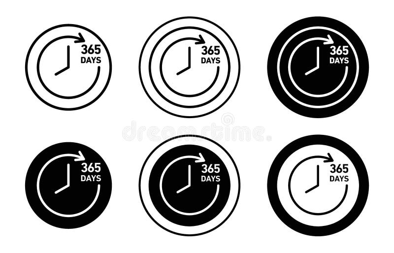 365 day Icon stock vector. Illustration of time, service - 325373645