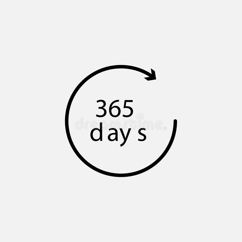 365 Dayline in Thin Line Black Color. Flat Simple Vector Symbols ...