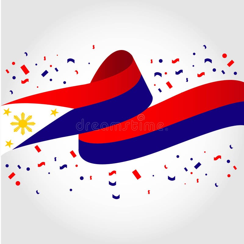 Philippines Ribbon Flag Vector Template Design Illustration Stock ... Philippines Ribbon Flag Vector Template Design Illustration Stock ...