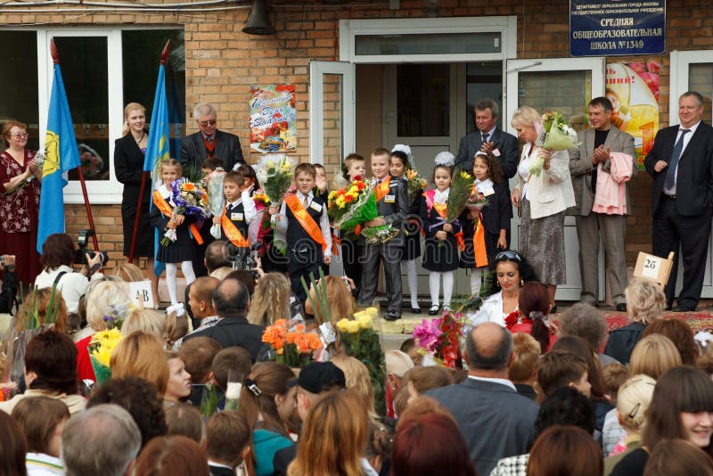 Day of Knowledge. First Day of School Editorial Stock Image - Image of ...