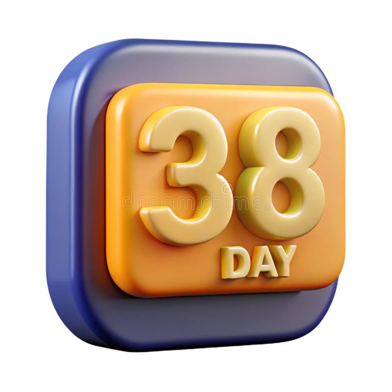 Day Label 3D Icon Perfectly Stock Illustration - Illustration of ...