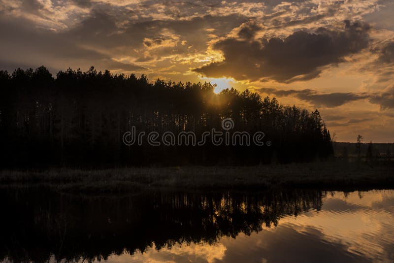 Day Lake Sunset stock image. Image of outdoor, wisconsin - 137431633