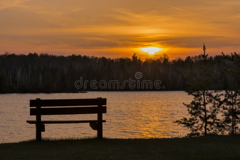 Day Lake Sunset stock photo. Image of wisconsin, sunset - 137431806