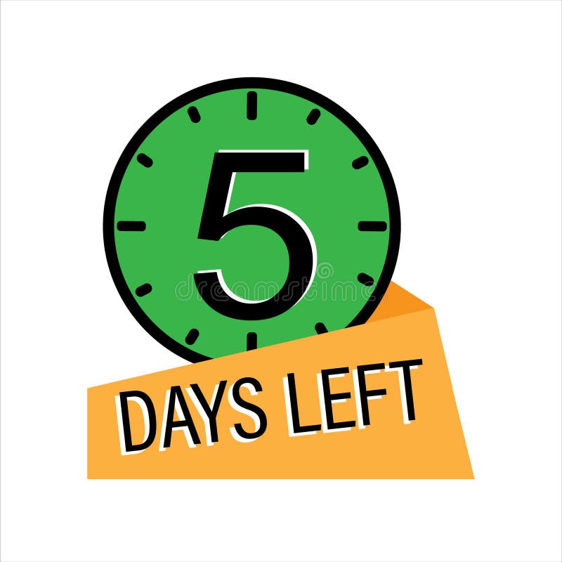 Day Left Coundown stock vector. Illustration of cartoon - 271703812