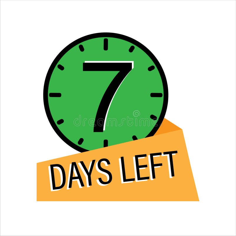 Day Left Coundown stock vector. Illustration of logo - 271703820