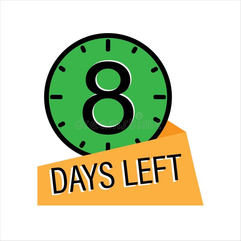 Day Left Coundown stock vector. Illustration of font - 271703826