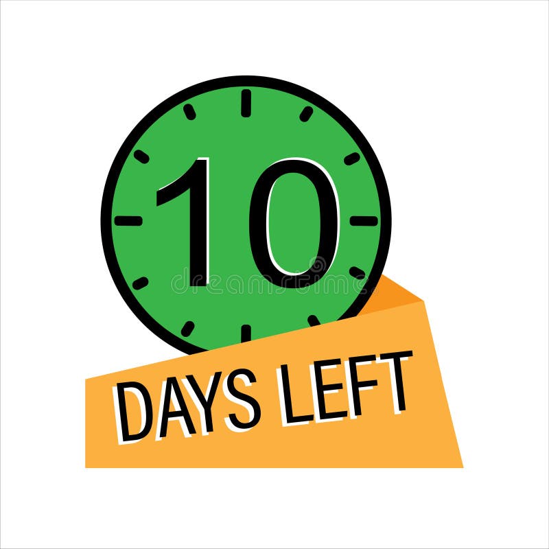 Day Left Coundown stock vector. Illustration of sign - 271703837