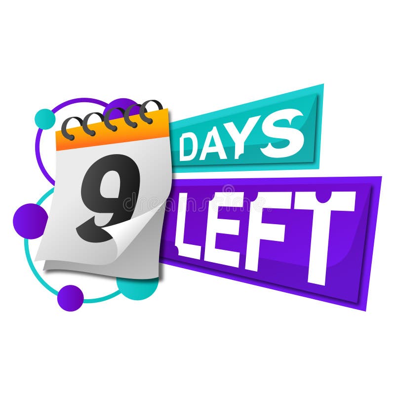 Day Left Countdown stock vector. Illustration of banner - 332990536