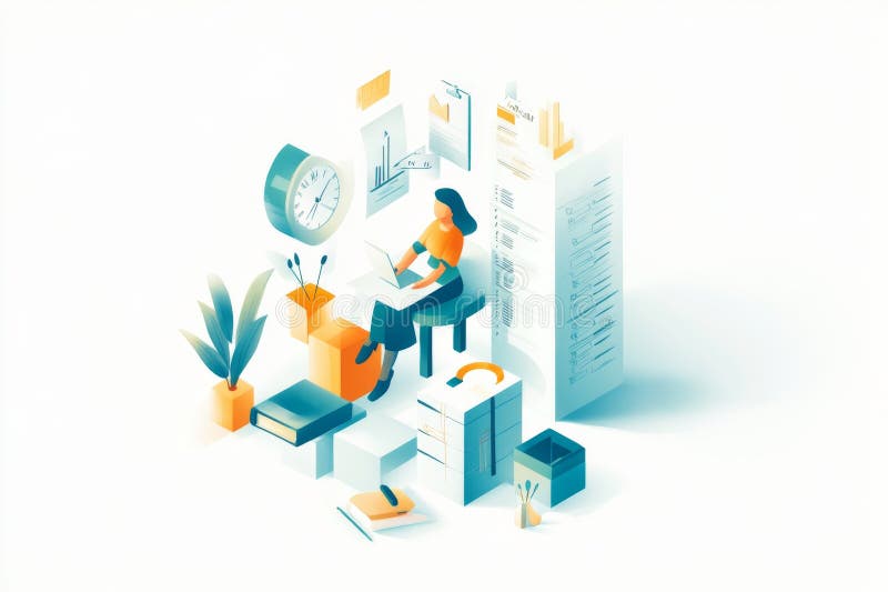 A Day in the Life: Routine Visualized Stock Illustration - Illustration ...