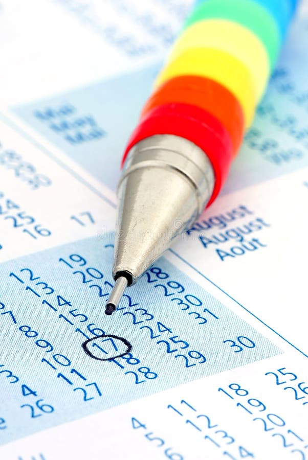 Marked on the calendar. stock image. Image of note, birthday - 30262863