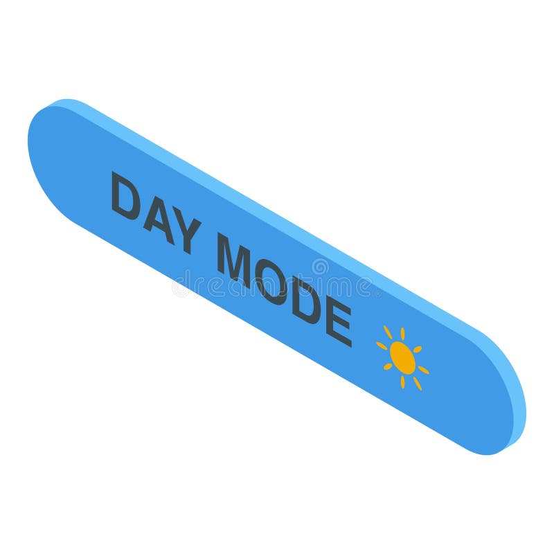 Day Mode Button Showing Sun Icon for Light Setting Stock Illustration ...